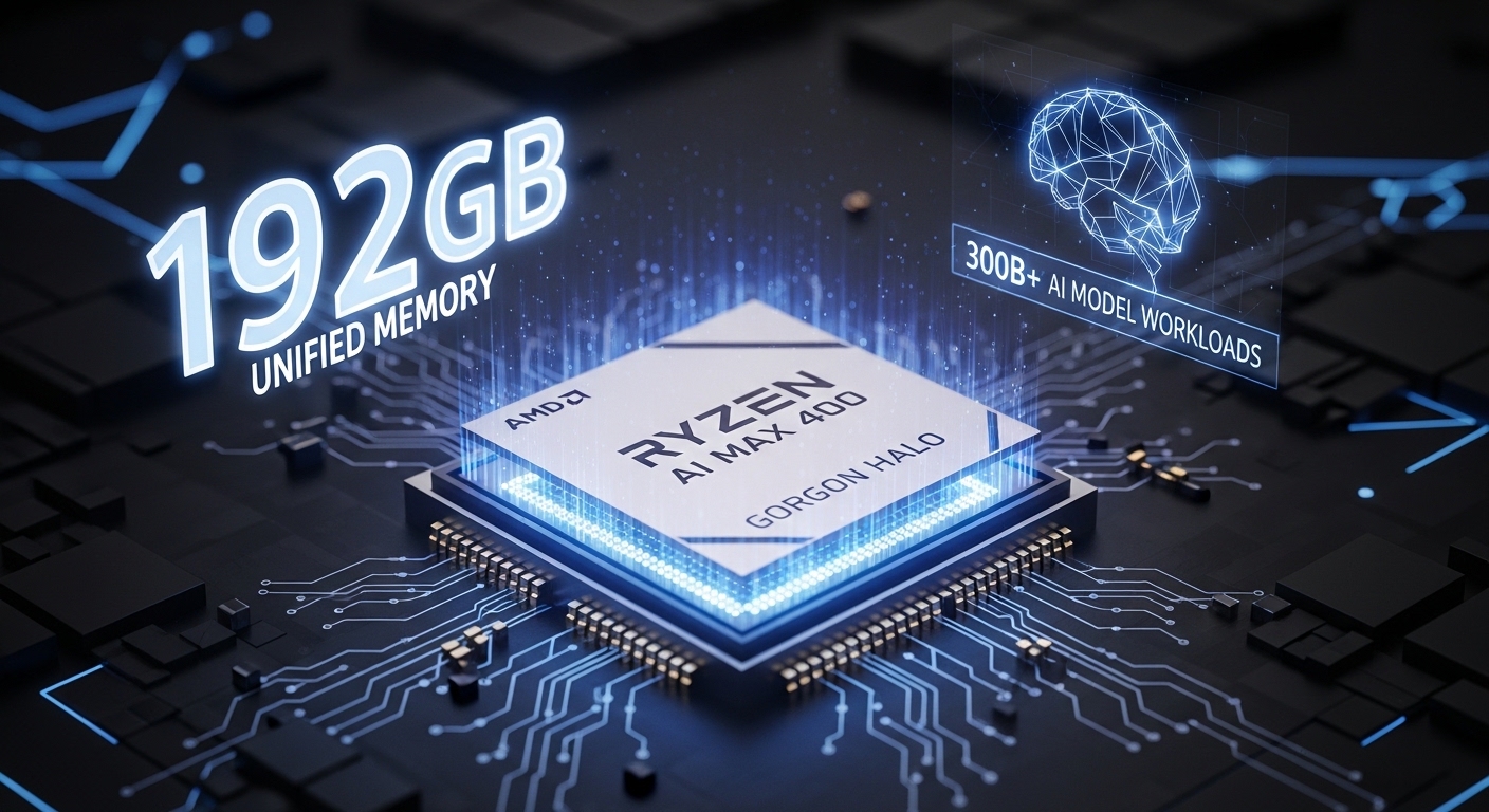 AMD Ryzen AI Max 400 Pushes 192GB Unified Memory for AI · KAD