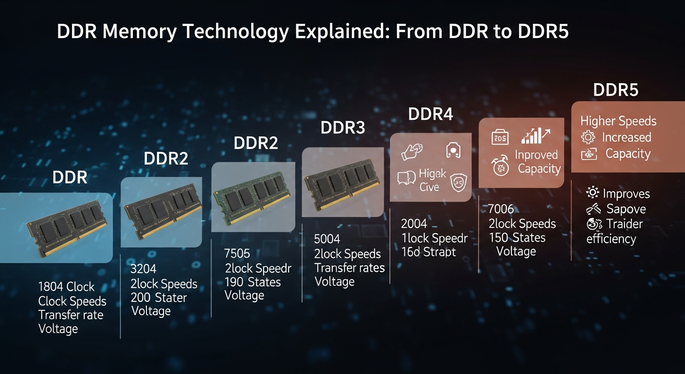 DDR Memory Technology Explained: From DDR to DDR5 · KAD