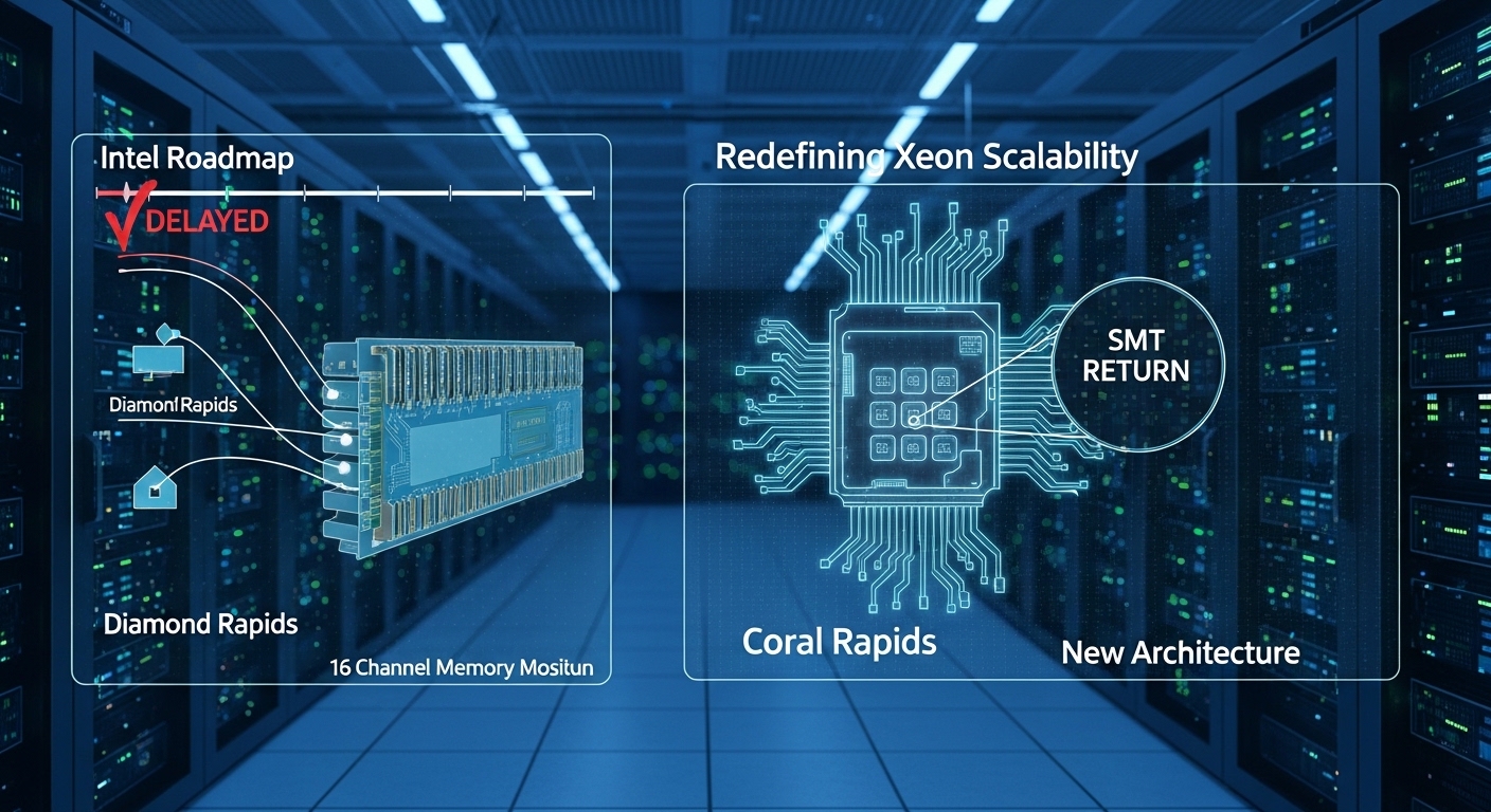 Intel Xeon Roadmap Shift: Diamond Rapids Delay and SMT Return · KAD