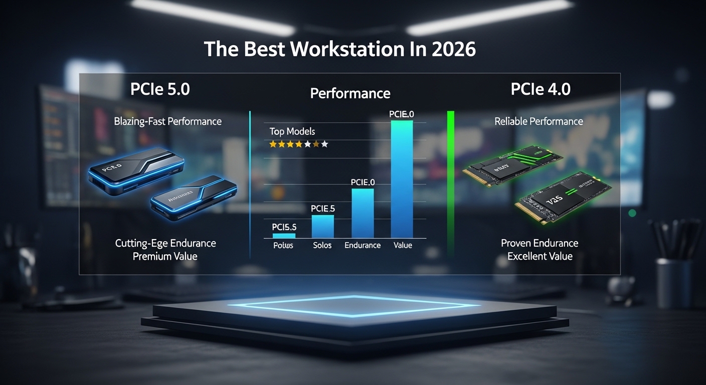 Best Workstation SSDs in 2026: PCIe 5.0 vs PCIe 4.0 · KAD