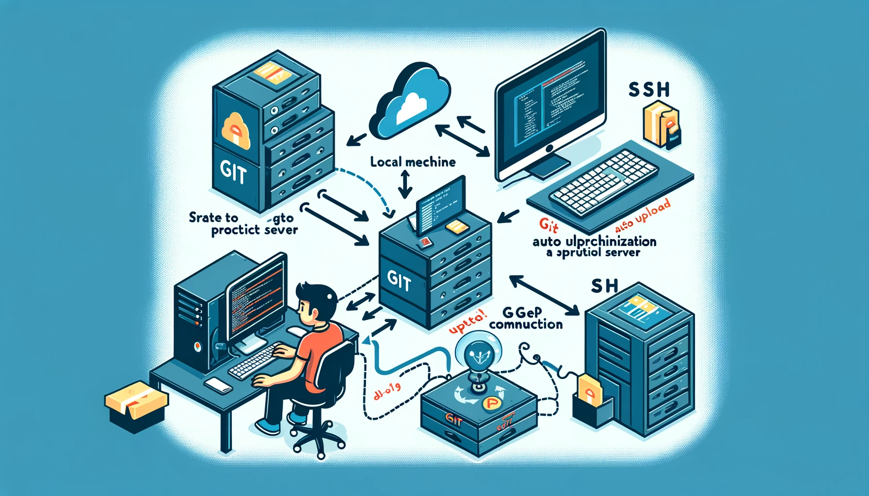 Git With Automatic Upload and Synchronization to a Production Server ...