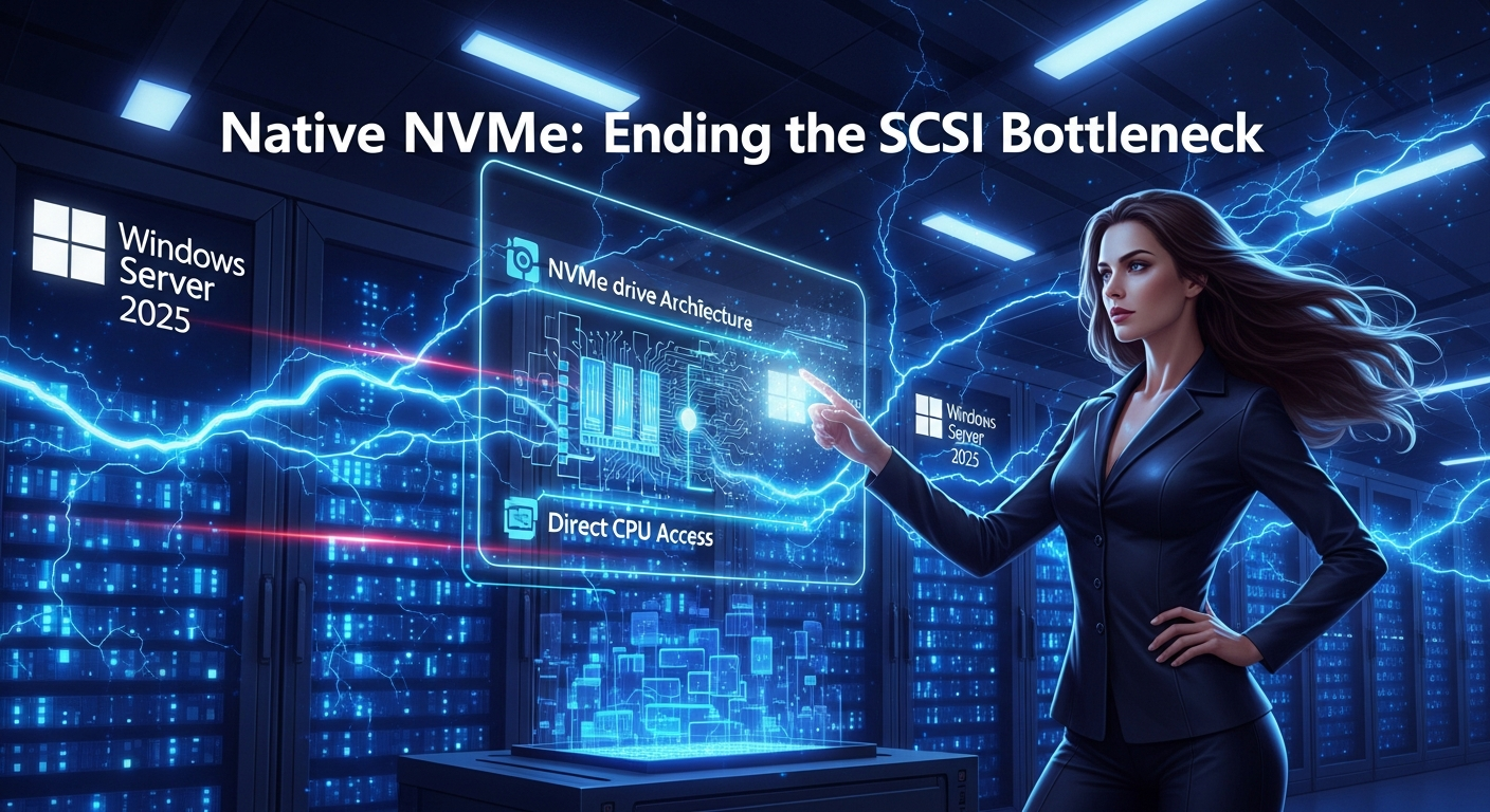 Windows Server 2025 Native NVMe: Ending the SCSI Bottleneck · KAD